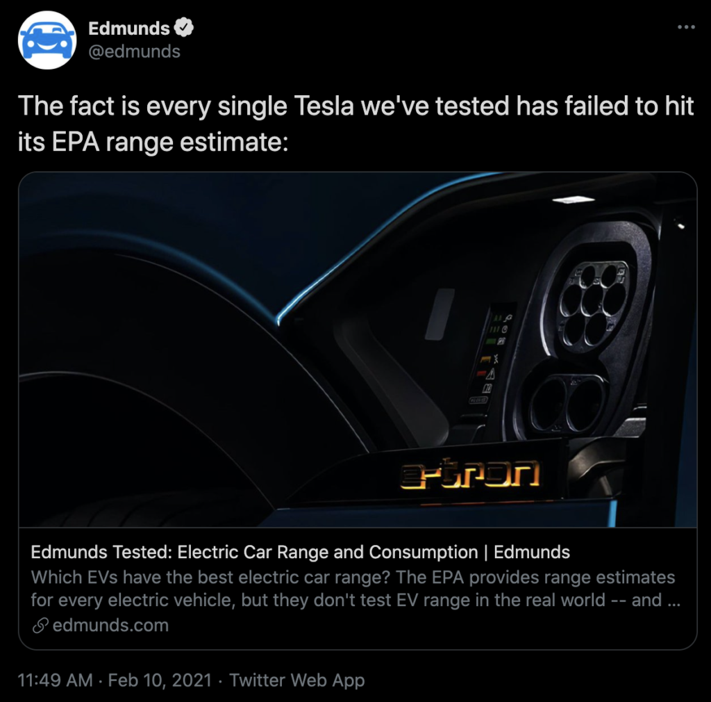 Edmunds: "The Fact is Every Single Tesla We've Tested Has Failed to Hit ...