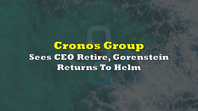 Cronos Group Sees CEO Retire, Gorenstein Returns To Helm | the deep dive
