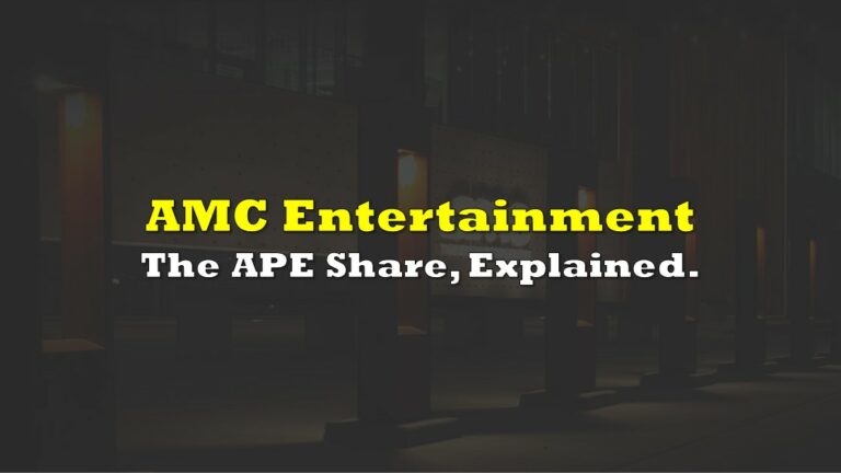AMC Entertainment: The APE Share, Explained. | the deep dive