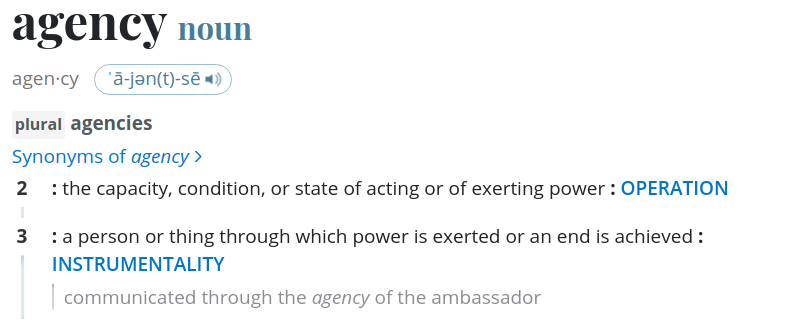 Agency-Def-2 | the deep dive