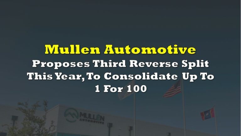 Mullen Automotive Proposes Third Reverse Split This Year, To ...