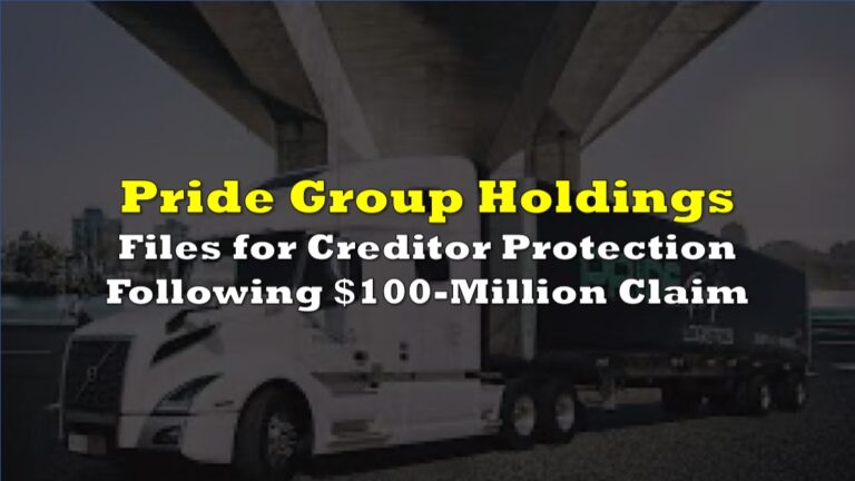 Pride Group Holdings Files for Creditor Protection Following $100 ...