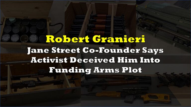 Jane Street Co-Founder Says Activist Deceived Him Into Funding Arms ...