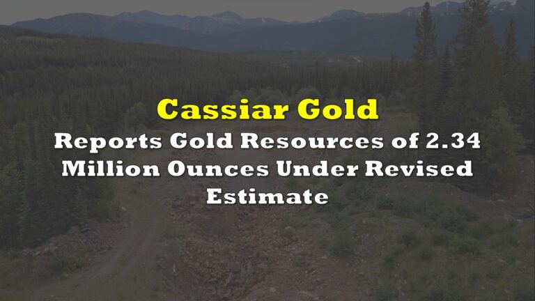 Cassiar Gold Reports Gold Resources of 2.34 Million Ounces Under ...
