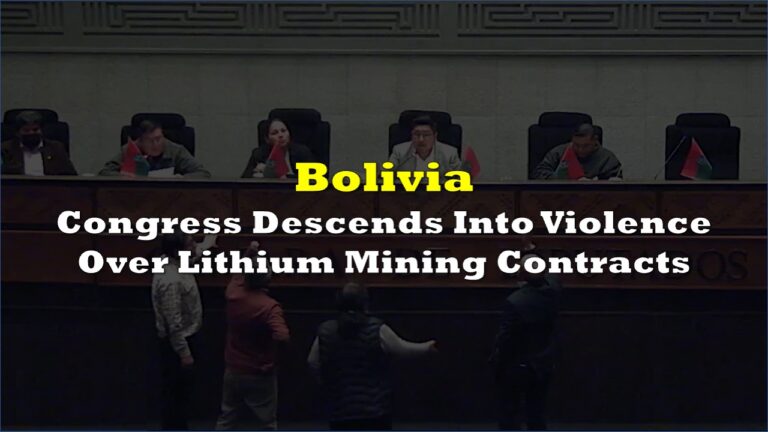 Bolivian Congress Descends Into Violence Over Lithium Mining Contracts ...