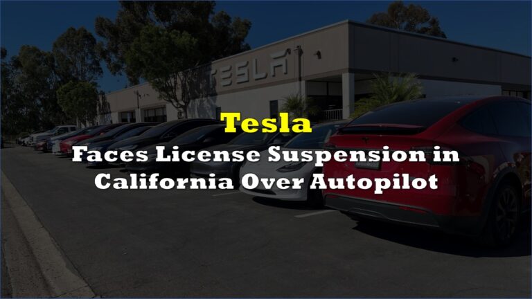 Tesla Faces California License Suspension Over Autopilot Problems | the ...
