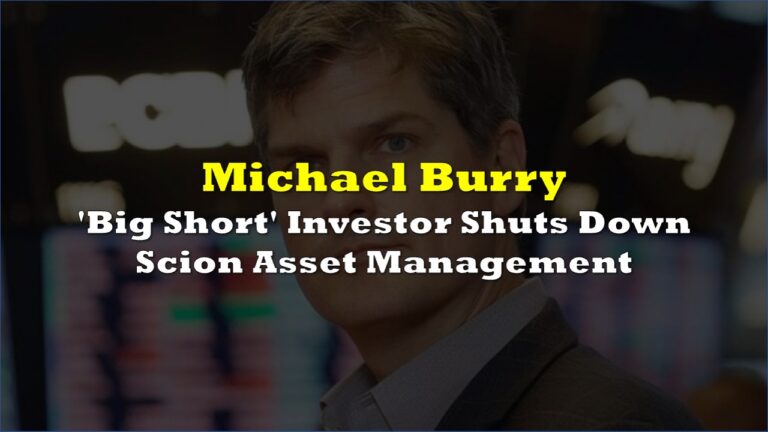 'Big Short' Investor Michael Burry Shuts Down Scion Asset Management ...