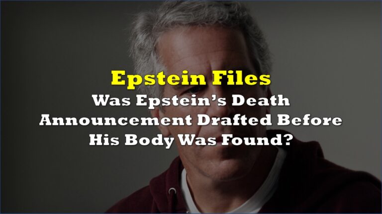 Was Epstein’s Death Announcement Drafted Before His Body Was Found ...