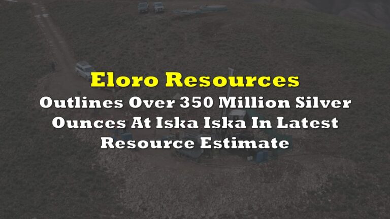Eloro Resources Outlines Over 350 Million Silver Ounces At Iska Iska In ...
