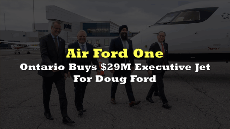 Ontario buys $29M executive jet for Doug Ford